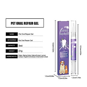 Pet Oral Repair Gel,Pet Oral Restoration Whitening Gel,Pet Oral Restorative Gel, Pet Teeth Cleaning Pen, Eliminate Bad Breath, Pet Teeth Breath Freshener Gel Oral Care (2)