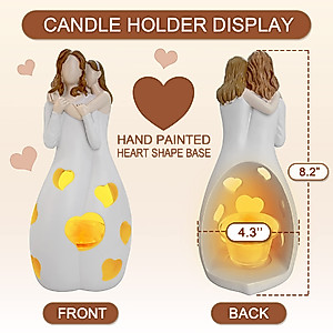 Gifts for Mom, Mom Gifts from Daughters, Moms Birthday Gifts from Daughter/Son - Candle Holder with Flameless LED Candle, Birthday Gift for Mom, Unique Daughter Gift from Mom on Mothers Day