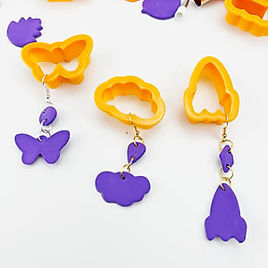 Christmas Polymer Clay Cutters kit, 25pcs Christmas Shapes Clay Earring Cutters with Earring Cards for Polymer Clay Earring Small Christmas Tree Clay Cutters for Polymer Clay Jewelry