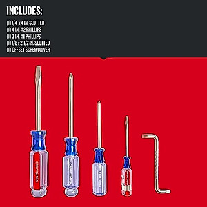 CRAFTSMAN CMHT65050 Acetate Screwdriver - 5Pc Set
