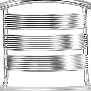 Flash Furniture Heavy Duty Commercial Aluminum Indoor-Outdoor Restaurant Stack Chair with Triple Slat Back