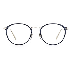 Levi's Men's LV 5001 Oval Prescription Eyeglass Frames, Matte Blue/Demo Lens, 50mm, 20mm