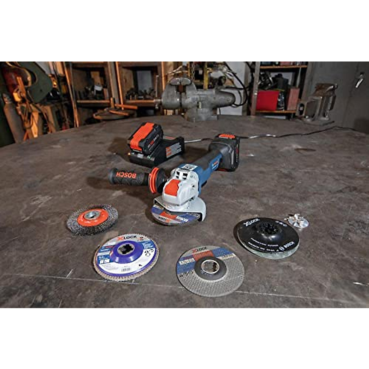 BOSCH TCWX27S450 4-1/2 In. x .045 In. X-LOCK Metal/Stainless Fast Cutting Abrasive Wheel 60 Grit Compatible with 7/8 In. Arbor Type 27A (ISO 42) for Applications in Metal, Stainless Steel Cutting