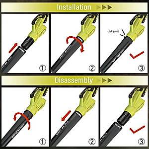 SEYVUM Leaf Blower - 500CFM 20V MAX Leaf Blower Cordless with 2 X 2.0 Battery & Charger, Electric Handheld Leaf Blower, Lightweight Powerful Blower Battery Operated for Lawn Care, Patio, Jobsite, Yard