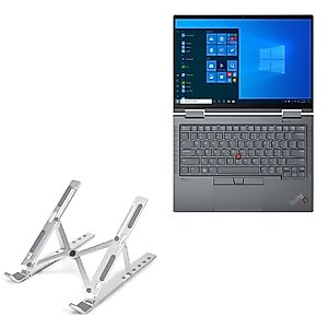BoxWave Stand and Mount Compatible with Lenovo ThinkPad X1 Yoga (20XY) - Compact QuickSwitch Laptop Stand, Portable, Multi Angle Viewing Stand for Lenovo ThinkPad X1 Yoga (20XY) - Metallic Silver