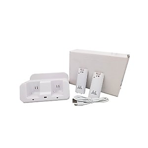 Charging Station for Wii U Gamepad and Remote Controller - Rechargeable Battery Power with USB Cord, Dock Stand and Replaceable 2800mAh Packs - Compatible with Motion in Nintendo WiiU（White）