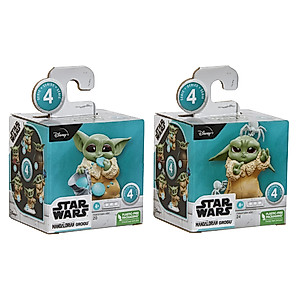 STAR WARS The Bounty Collection Series 4, 2-Pack Grogu Collectible Figures, 2.25-Inch-Scale Pesky Spiders, Cookie Eating, Ages 4 and Up