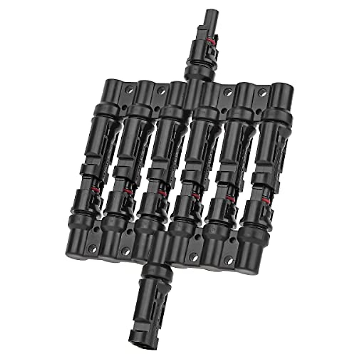 1 to 6 Solar Panel Connector - 6 Way Y Branch DIY Mount Tool Solar Parallel Connector in Pair - Solar Wire Connectors for Connection Between Solar Panels
