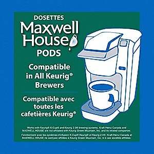 Maxwell House Decaf Coffee 100% Compostable Pods, 30 Keurig Pods, {Imported from Canada}