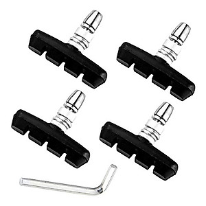 Chooee Bike V-Brake Pads, Bicycle 55mm Brake Blocks Set, 2 Pairs Universal Brake Shoes, Black