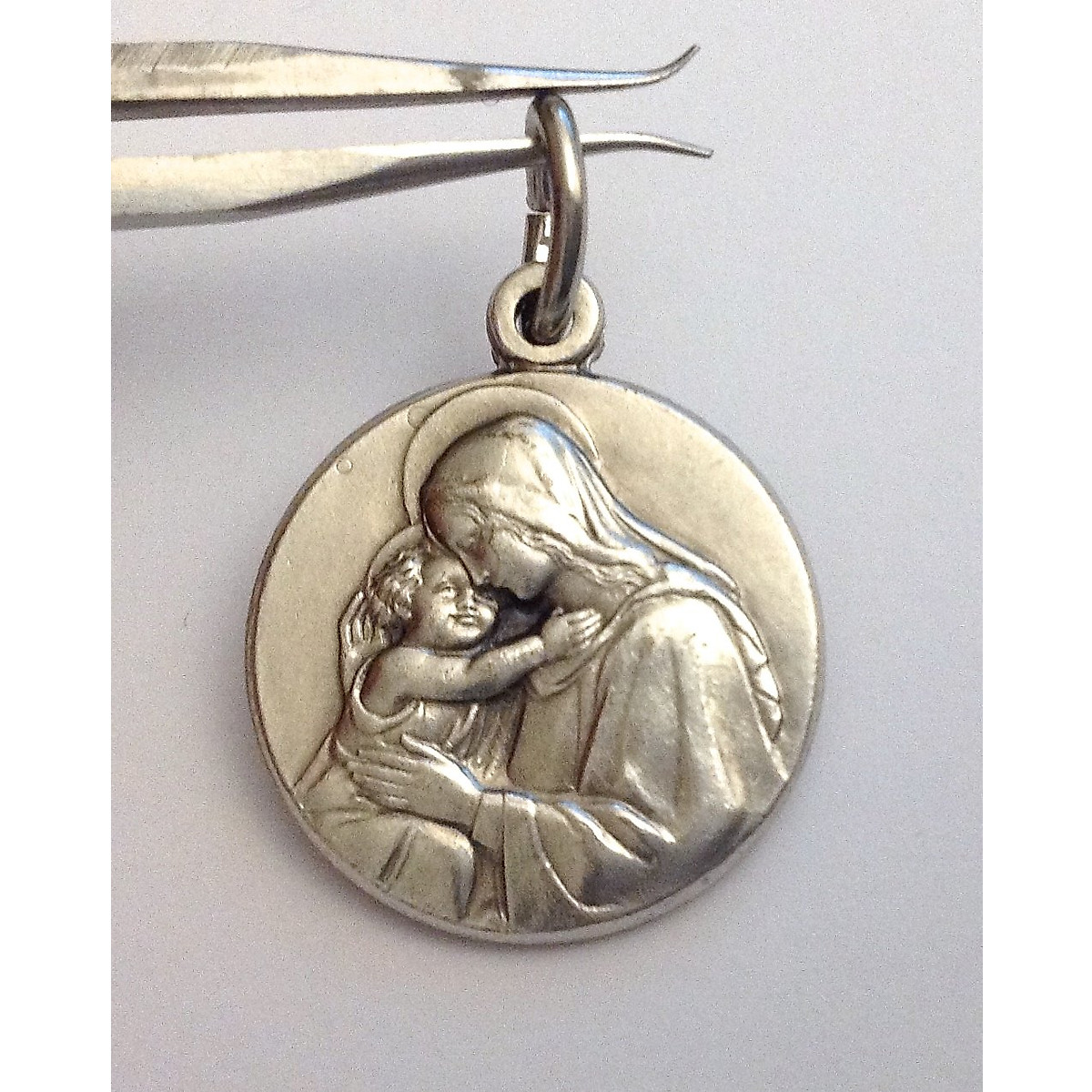 Madonna with Child Silver Medal - The Patron Saints Medals - Made in Italy