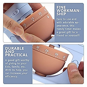 SOLUSTRE Kids Clock Hand Mixer Timer Egg Beater Mixing Kitchen Cooking Timer Clock Loud Alarm Counters Manual Timer for Baking Children Handheld Mixer