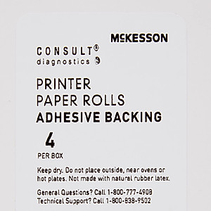 McKesson Printer Paper Rolls 120 Urine Analyzer, 4 Per Box