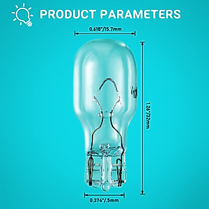 Honoson T5 Landscape Light Bulbs 12 Volt 18 Watt Landscape Bulbs Low Voltage Light Bulbs Small Landscape Lighting Bulb Wedge Base for Replacement Outdoor Garden Deck Yard Landscape Lamp(10 Pieces)