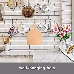 2-Piece Wood Pizza Peel, Large Pizza Paddle Set for Pizza stone,Oven or Grill, Pizza Spatula for Transferring Breads & Pizzas into and out of a Hot Oven Swiftly