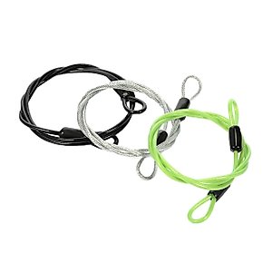 OSALADI 3pcs Wire Rope Metal Lock Steel Wire Lock Cable Green Lock Rope Road Bike Looped Bike Cable Lock Cable with Aksesuar? Kilidi Heavy Duty Bike Lock Padlock Cable Ring Security Lock