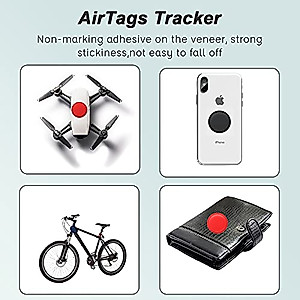 LiZHi Case for Apple Airtag Holder Airtag Case Cover Airtag Sticker Stick on Adhesive Mount Silicone for Tv Remote Car AirTag Phone Case 2 Pack，Black