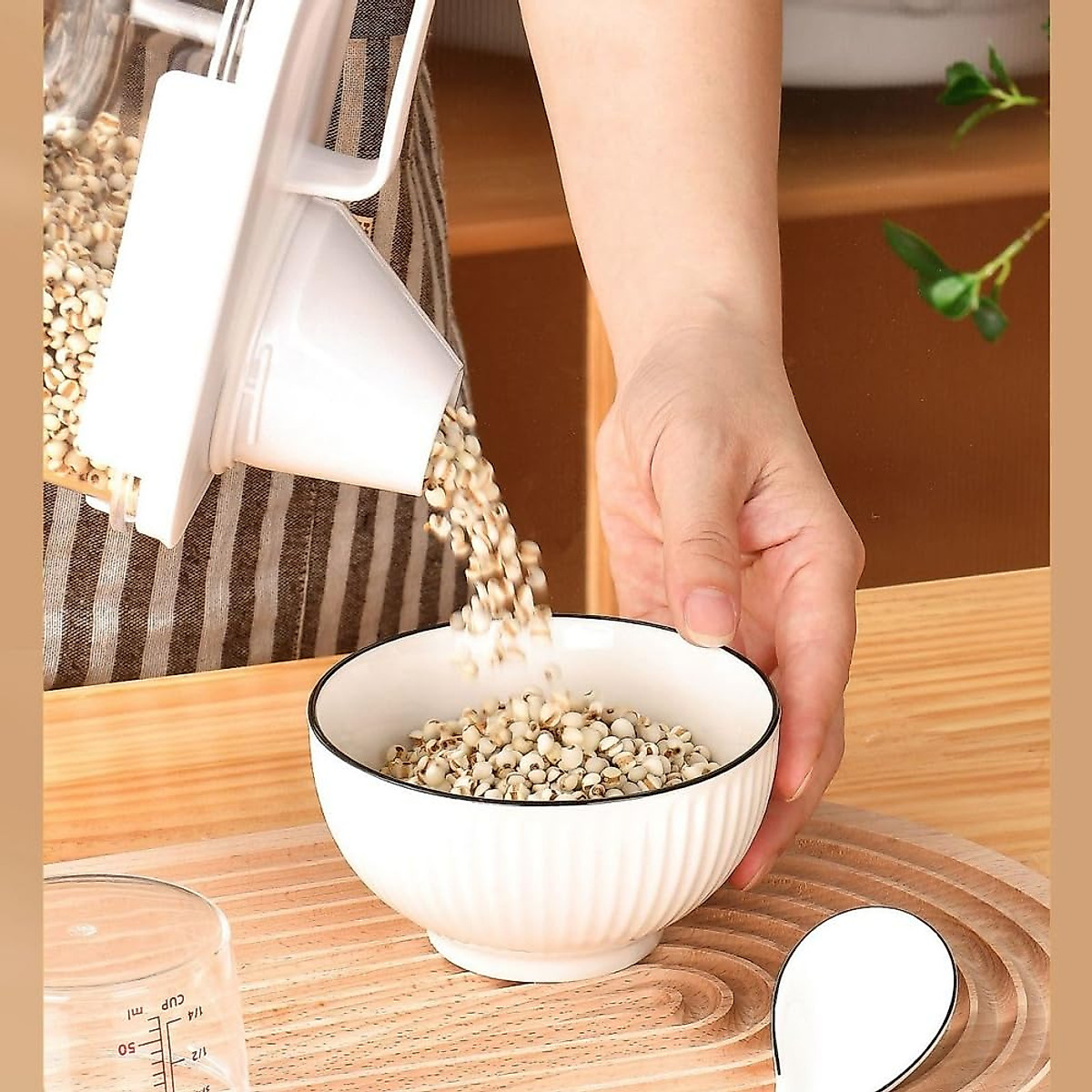 Komost Airtight Food Storage Canisters with Measuring Cup - Ideal for Cereal, Flour & Sugar | Kitchen Pantry Organization Containers, Dry Food Storage (2800ml)