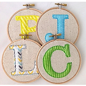 Applique Alphabet Letter in Hoop - Choose your Pattern -