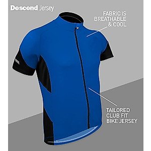 AERO|TECH|DESIGNS | Men's Descend Cycling Jersey | XX-Large | Royal Blue