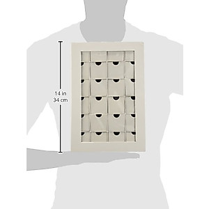 KAREN FOSTER 13-Inch by 8-3/4-Inch 3D Peek-A-Box, White