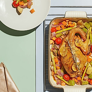 LIFVER Baking Dish, 9x13 Baking Pan, 120 Oz Large Lasagna Pan Deep, Ceramic Bakeware, Rectangular Casserole Dishes for Cooking Roasting Turkey Lasagna, Gifts for Baker, 3.8 Qt