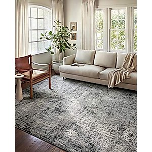 Loloi II Austen Collection AUS-01 Light Grey/Charcoal, Contemporary 18" x 18" Sample