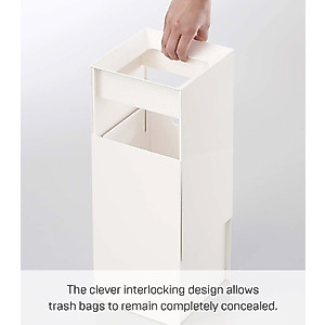 Yamazaki Home Trash Can, One Size, Brown