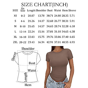Trendy Queen Womens Basic Short Sleeve Slim Fit T Shirts Soft Crewneck Crop Y2k Tee Summer Cute Gym Fashion Clothes White Medium