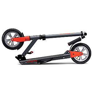 Mongoose Elevate Duo Air Youth/Adult Folding Kick Scooter, Air Filled Tires, Ages 8 Years and Up, Kickstand, Max Rider Weight 220 Pounds, Grey/Red