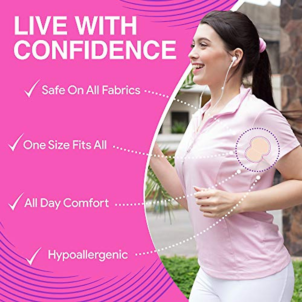 Large Underarm Sweat Pads for Women - Armpit Sweat Pads for Women and Men [100 PCS], Under Arm Sweat Pad for Hyperhidrosis and Sweating – Dress Shields/Guards for Armpit Protection