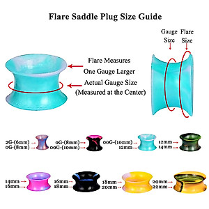 Stuppendux 26Pairs Soft Silicone Tunnels Ear Gauges Tunnels Plugs Stretchers Expander Mix Set for Women Men 00g 10mm