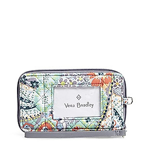 Vera Bradley Women's Cotton Smartphone Wristlet With RFID Protection, Citrus Paisley - Recycled Cotton, One Size