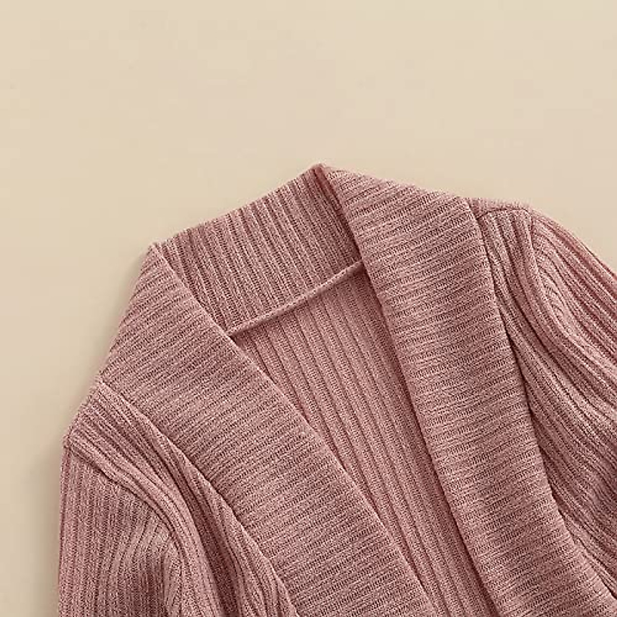 NvekeyBromn Toddler Little Girl Clothes Knitting Cardigan Sweater Fall Winter Baby Knitwear Oversized Sweatshirt Jacket Pink