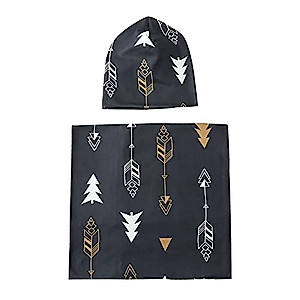 Galabloomer Newborn Swaddle Blanket with Beanie Set Baby Boy Receiving Blanket Gold Arrow