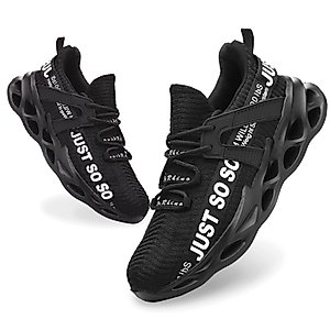 Furuian Steel Toe Shoes for Men Lightweight Women Safety Shoes Comfortable Steel Toe Sneakers, Black Size M9/W10.5