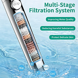 HEROBAI Sink Hose Sprayer Attachment for Faucet, 3 Mode Shower Head Attaches to Tub Faucet with 5 Adapters, High Pressure Shower Head for Bathtub, Handheld Showerhead with Filter (Chrome)