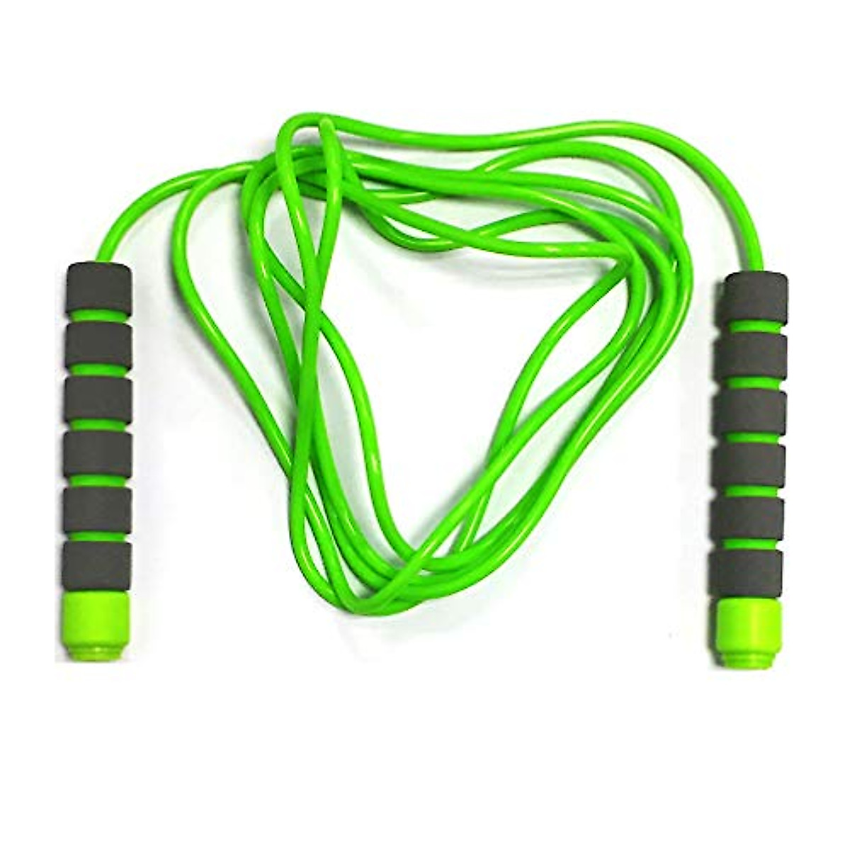 Jump Rope for Kids - Adjustable Soft Skipping Rope with Skin-Friendly Foam Handles for Kids, Boys, Girls, Children - Outdoor Fun Activity, Great Party Favor, Exercise Activity & Fitness - Pink & Green