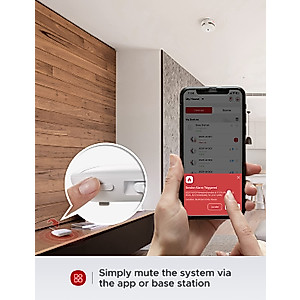 X-Sense Smart Smoke Detector with SBS50 Base Station, Wi-Fi Smoke Alarm Compatible with X-Sense Home Security App, Wireless Interconnected Mini Fire Alarm, Model FS31