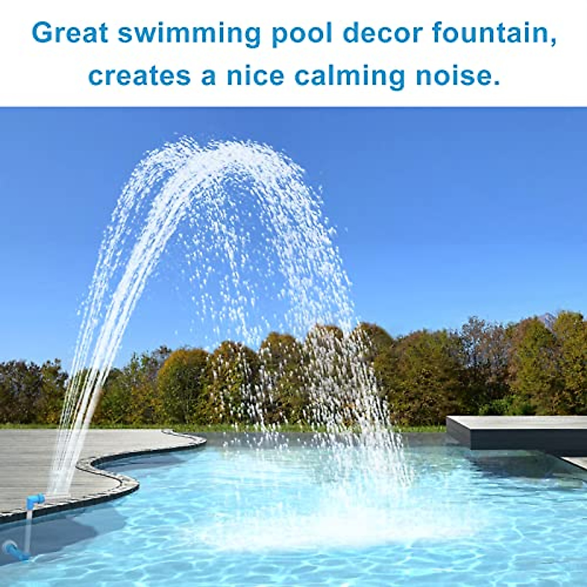 Swimming-Pool Fountain Water Sprinkler Cooler - Water Fun Sprayer for Above & In Ground Pools Decoration, Waterfall Pool Aerator Chiller for Indoor Outdoor Pool Pond Garden Temperature Circulation