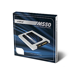 (OLD MODEL) Crucial M550 128GB SATA 2.5" 7mm (with 9.5mm adapter) Internal Solid State Drive - CT128M550SSD1