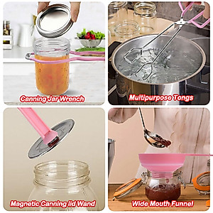 Canning Supplies Starter Kit with Stainless Steel Canning Rack and Accessories Tools, Includes Canning Jar lifter Tongs, Funnels,Lid lifter for Canning Pot, Water Bath& Pressure Canner