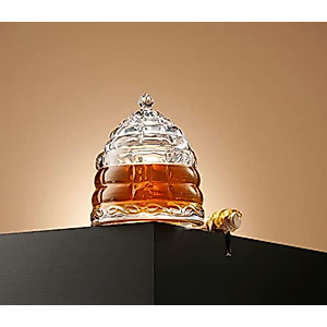 Studio Silversmith Crystal Honey Jar, Beehive Honey Dish