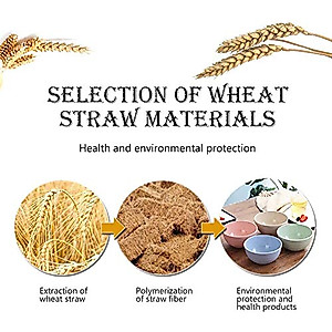 Unbreakable reusable mini Bowls Eco-Friendly Wheat Straw Dinner/Dessert/Salad Bowls Lightweight Noodle Bowl,Dishwasher & Microwave Safe bowls sets 4 Pieces (4.7')