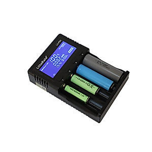 4 Bay Smart 18650 Charger with LCD Digital Display Universal Battery Charger for: 26650 20700 18650 18350 17670 17500 16340(RCR123) 14500 AA AAA SC C Batteries