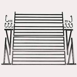 StoreYourBoard 2 Pack Heavy Duty Garage Wall Shelves, 2' x 4' Wall Mount Storage Shelf with Hooks, Holds 200 lbs Each