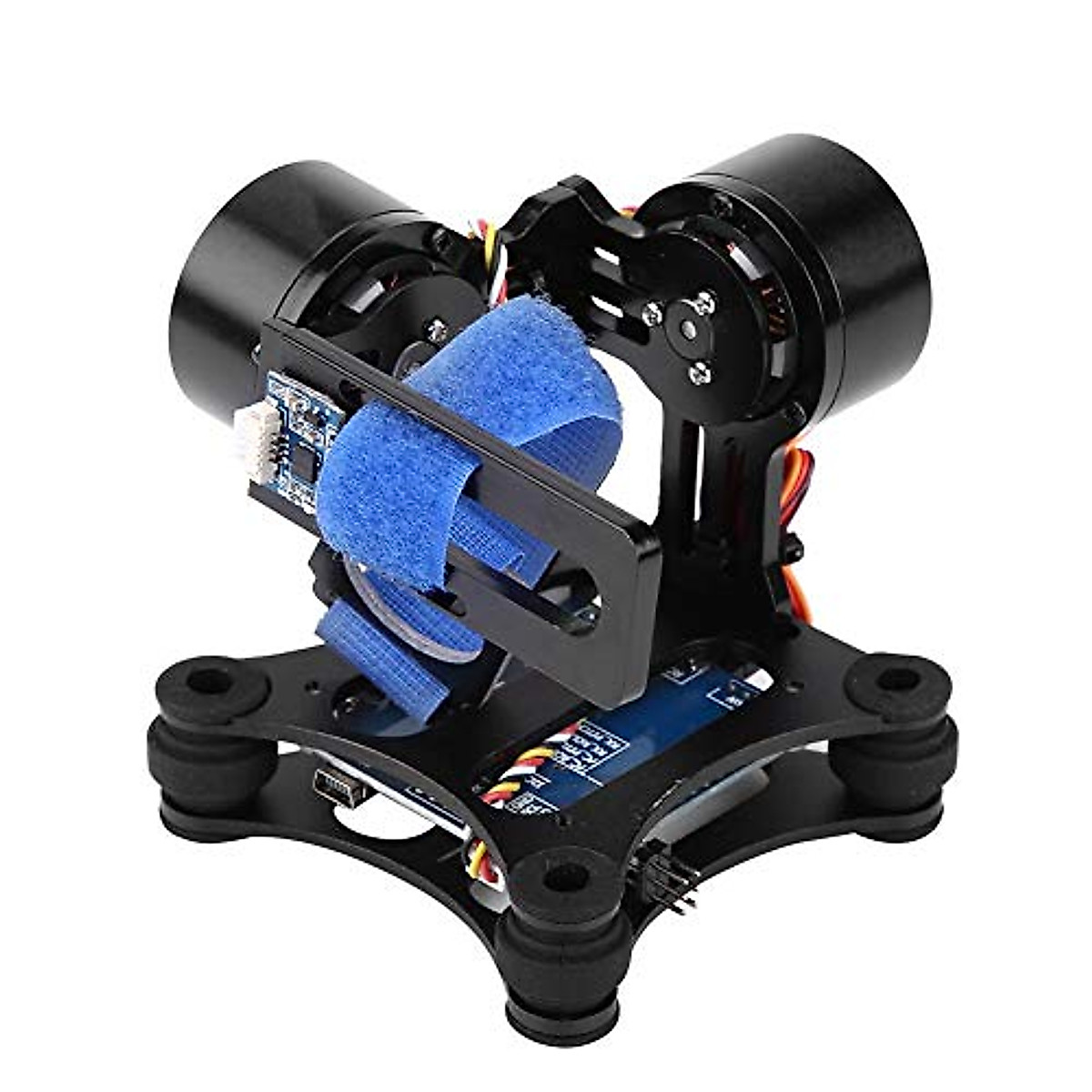 RC Drone Camera Gimbal, Metal Brushless Gimbal Board BGC 2.2 for 3/3+ / 4 Camera RC Drone Quadcopter Component Part Accessory(Black)