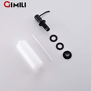 GIMILI Motion Sensor Activated Hands-Free Kitchen Sink Faucet with Soap Dispenser,Matte Black