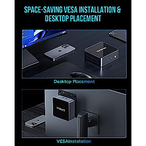 GMKtec Mini PC Windows 11 Pro Intel Core i7-11390H (Turbo 5.0 GHz) 1TB SSD 16GB DDR4, Desktop Mini Computers WiFi 6, USB3.2, BT 5.2, DP, HDMI, RJ45 2.5G