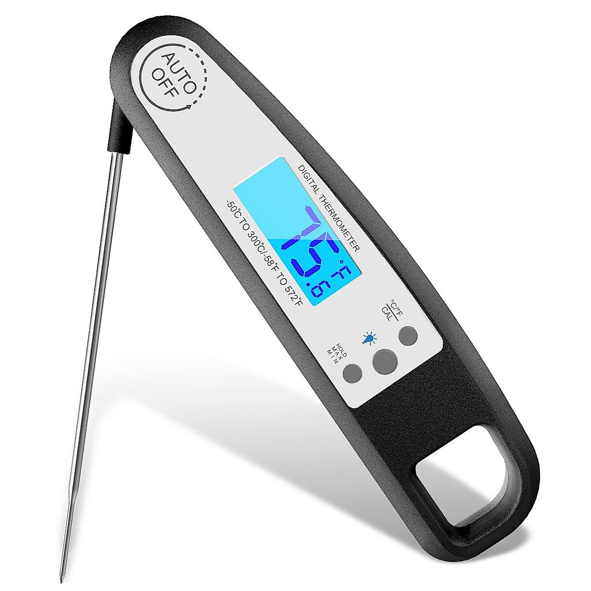ThermalinX Digital Meat Thermometer for Cooking Grilling Kitchen Food Candy Instant Read Thermometer with Backlight and Magnet for Oil Deep Fry Grill BBQ Smoker
